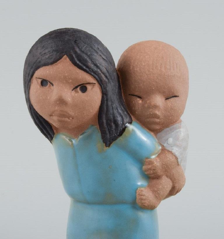 Lisa Larson for Gustavsberg, Stoneware Figure from "All the World's Children" For Sale at 1stDibs