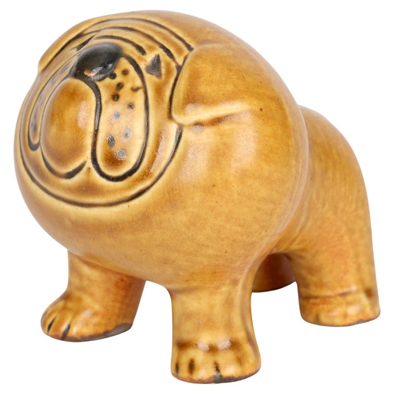 Lisa Larson For Gustavsberg Swedish Art Pottery Dog Figure, 1954-1980 ...