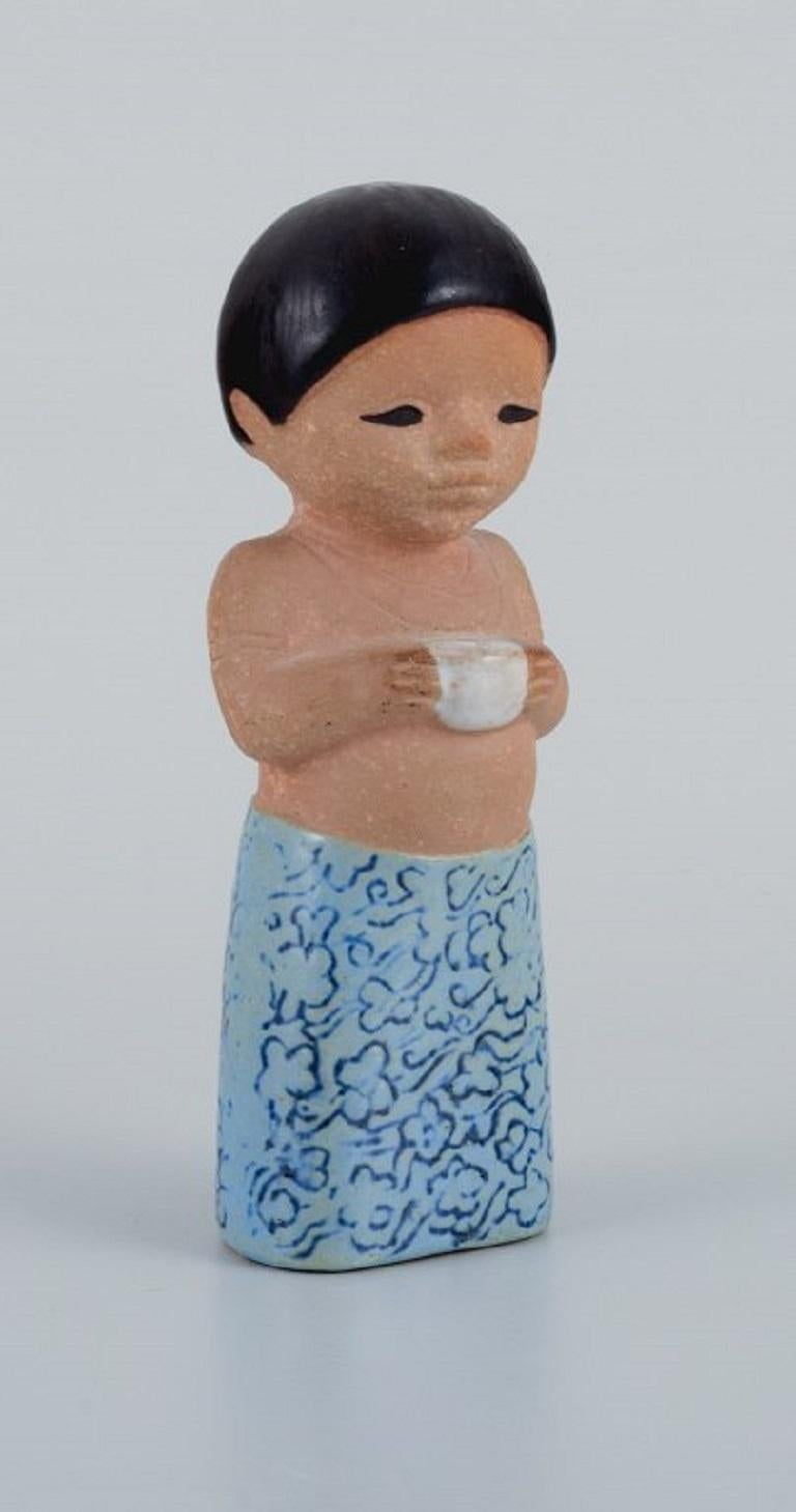 Lisa Larson, Gustavsberg. Stoneware Figure, All the Children of the World Series For Sale at 1stDibs
