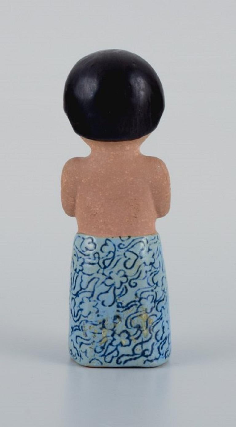 Lisa Larson, Gustavsberg. Stoneware Figure, All the Children of the World Series For Sale at 1stDibs