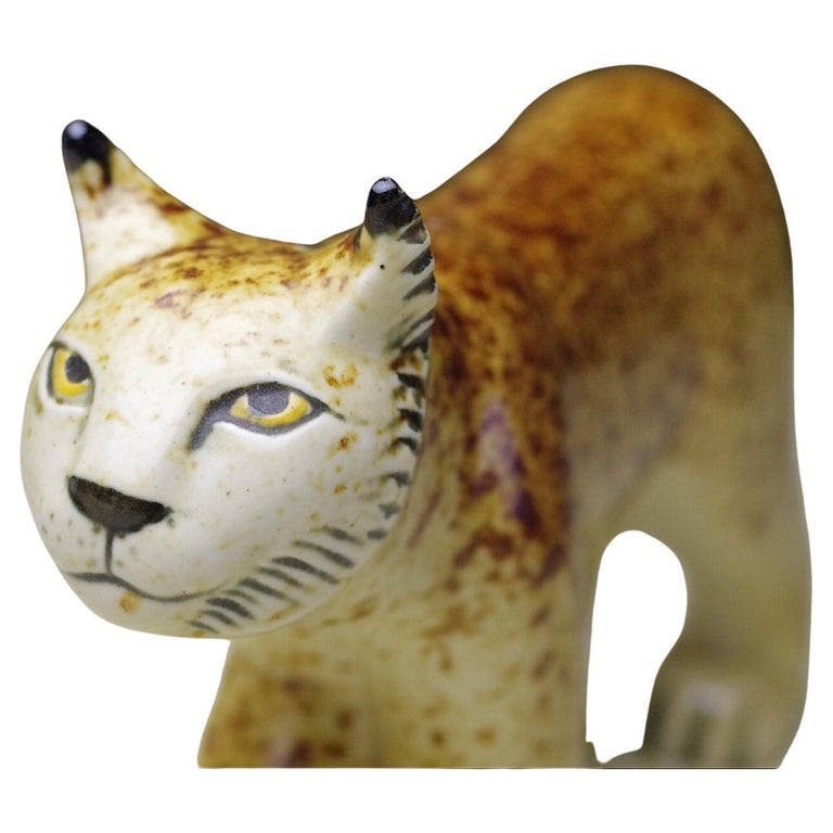 Lisa Larson - Lodjur (WWF) - Gustavsberg For Sale at 1stDibs