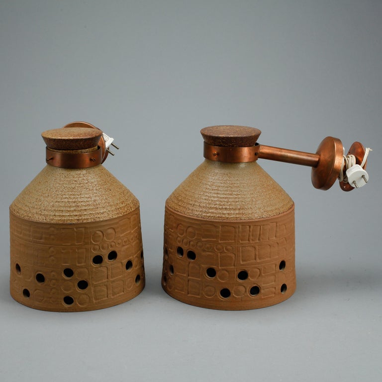 Lisa Larson Unique ceramic/copper Sconces Studioarbete Gustavsberg ...