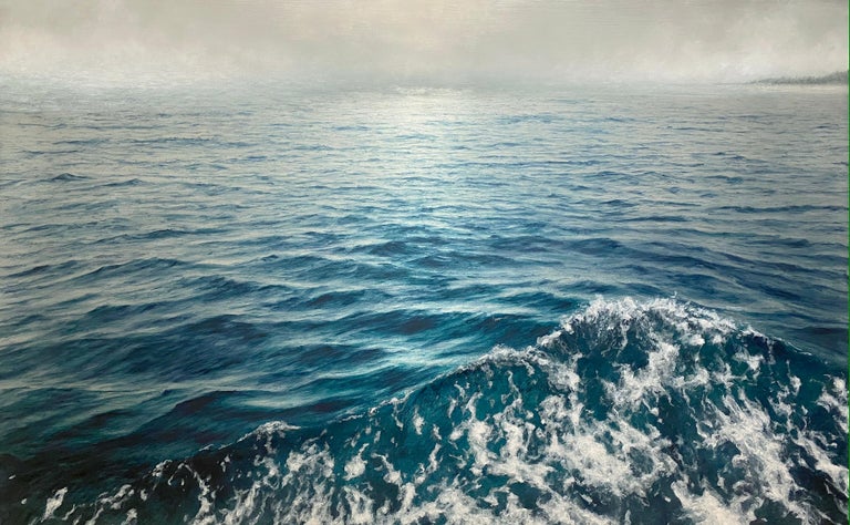 Lisa Lebofsky - "Wake" seascape painting, ocean waves For Sale at 1stDibs