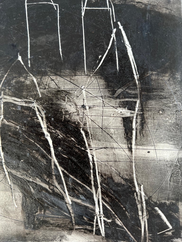 Lisa Lightman - Black and White Tree on Board For Sale at 1stDibs