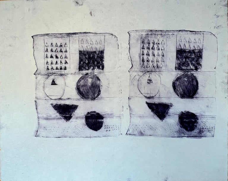 Lisa Lightman - India, blue indigo print on paper For Sale at 1stDibs