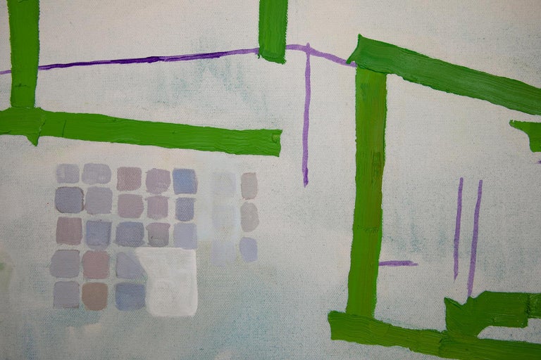 Lisa Oxley - 'Echo,' Flashe and oil on canvas, abstract painting, green ...