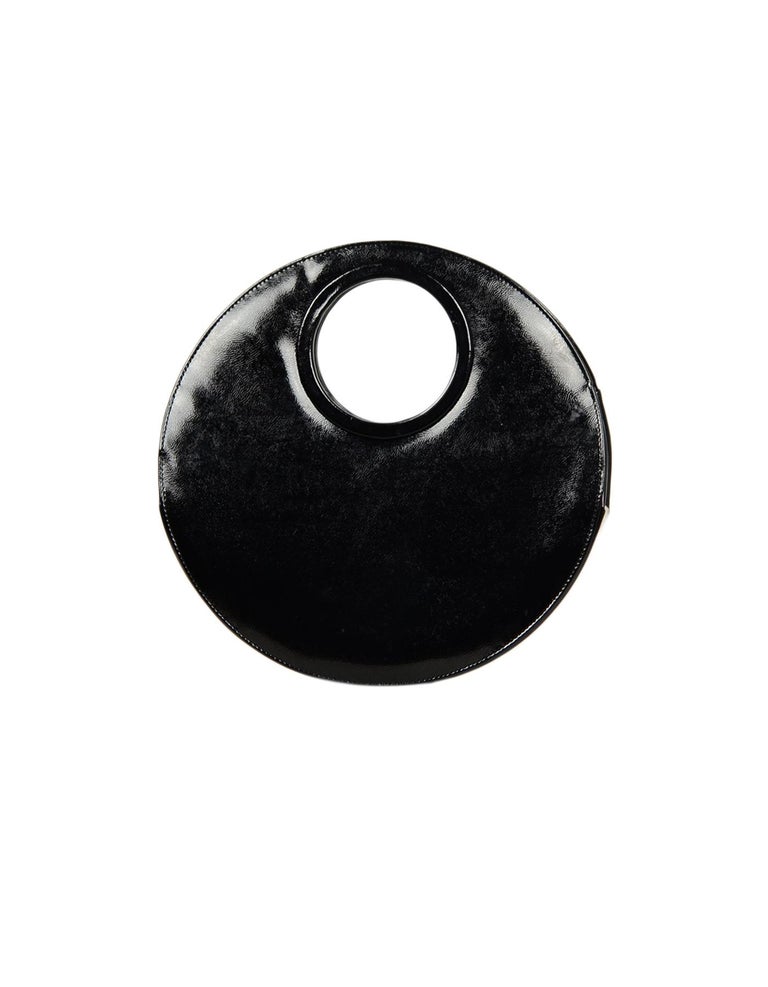 Lisa Perry Black Patent Leather Handle Bag at 1stDibs