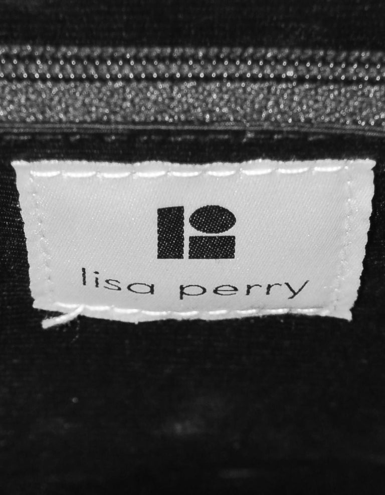 Lisa Perry Black Patent Leather Handle Bag at 1stDibs