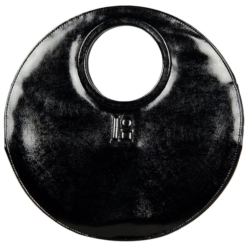 Lisa Perry Black Patent Leather Handle Bag at 1stDibs