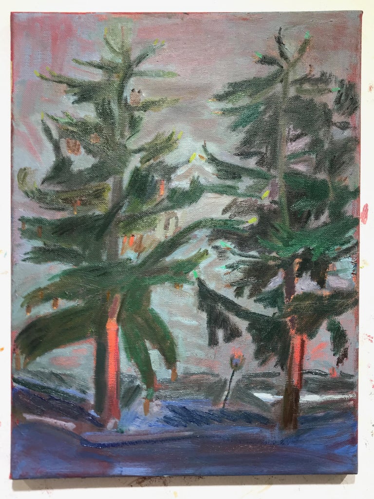 Lisa Sanditz - Landscape Color Study, Tree Flirts (Evergreen) For Sale ...