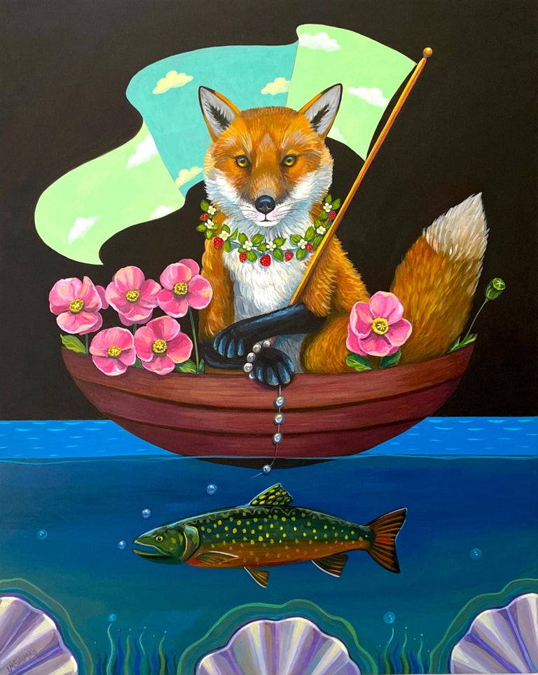 Lisa Shimko - Ballast Fox Blue Sky Flag For Sale at 1stDibs