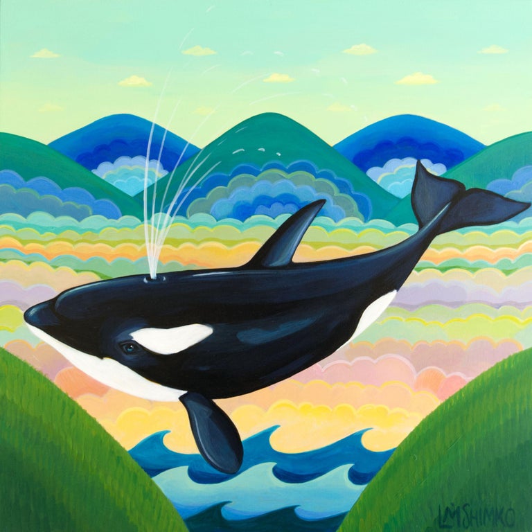 Lisa Shimko - Orca Whale Mountain For Sale at 1stDibs