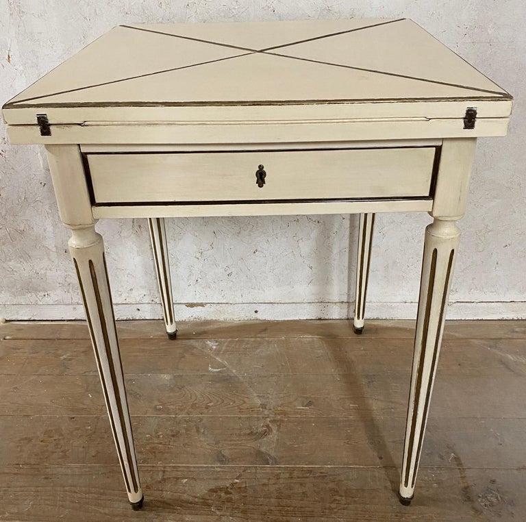 Antique French Neo-Classical Folding Card or Game Table For Sale at 1stDibs