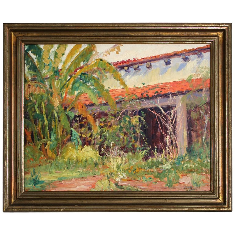 Listed San Diego Artist Bess Gilbert Impressionist Oil Painting Old ...