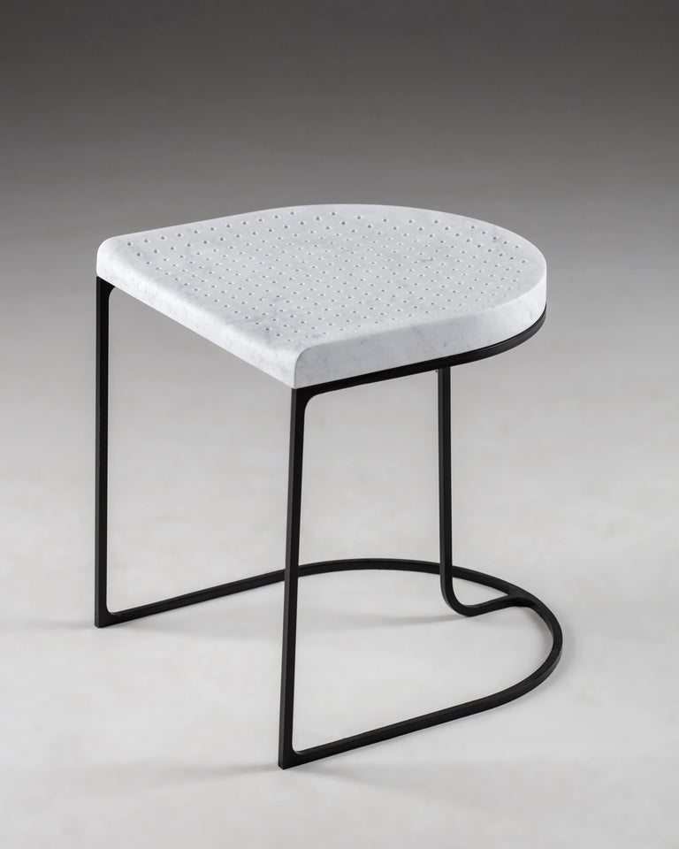 Lithea / Etna Stool by Martinelli Venezia Studio Stone Marble Iron ...