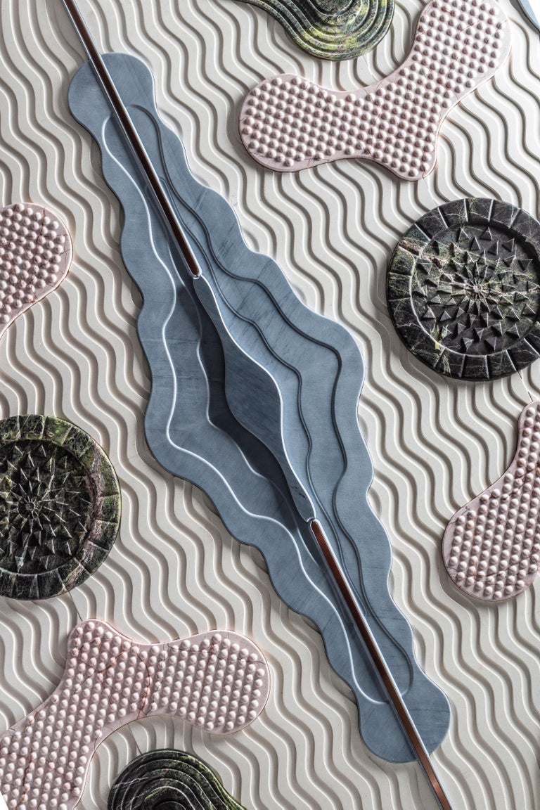 Lithea/Gadir by Elena Salmistraro Wall Art in Marble Stone Copper White ...