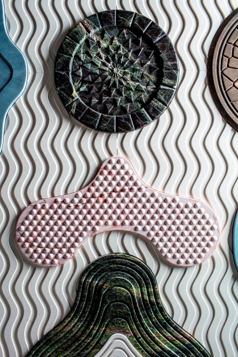 Lithea/Gadir by Elena Salmistraro Wall Art in Marble Stone Copper White ...