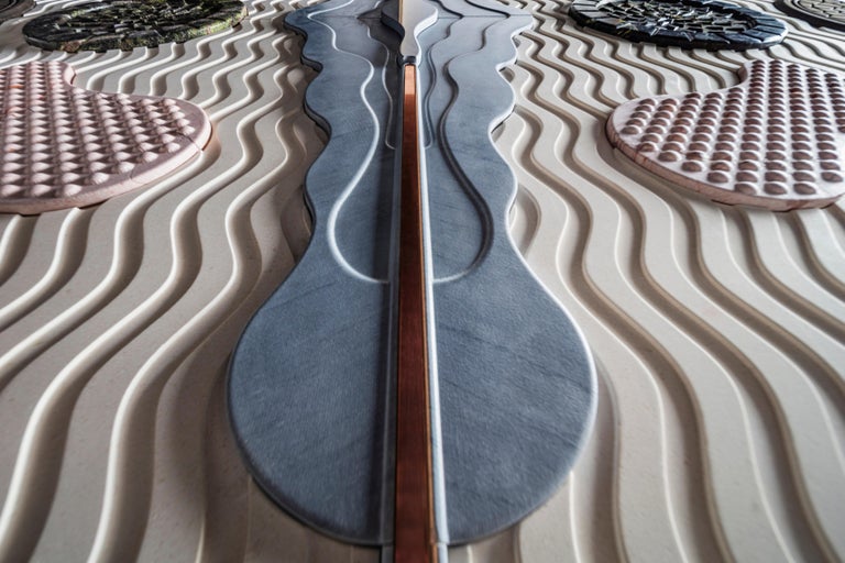 Lithea/Gadir by Elena Salmistraro Wall Art in Marble Stone Copper White ...