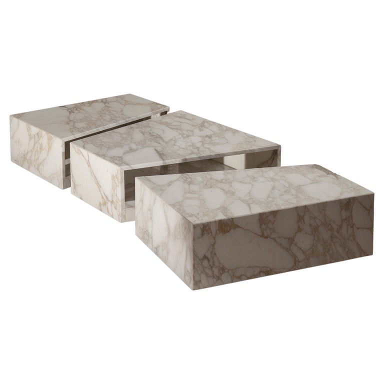 Lithea / Trinacria Coffee Table by Bellavia Casella Marble White Gold ...