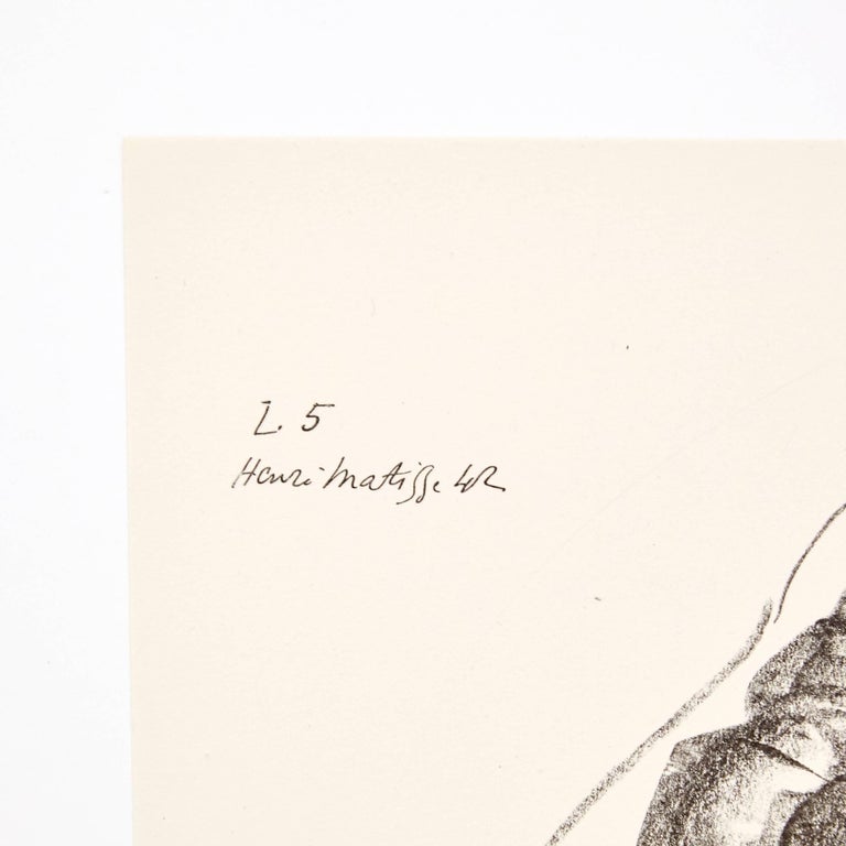 Lithograph after Original Matisse Drawing For Sale at 1stDibs