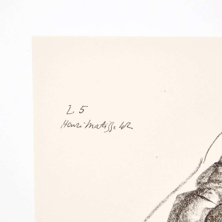 Lithograph after Original Matisse Drawing For Sale at 1stDibs