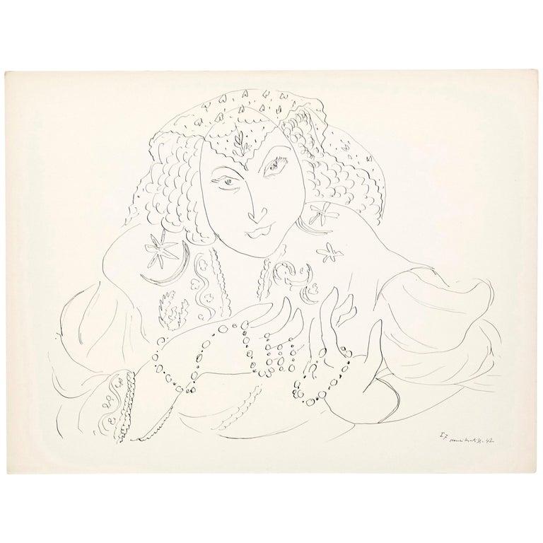 Lithograph After Original Matisse Drawing at 1stDibs