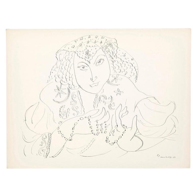 Lithograph after Original Matisse Drawing, 1942 at 1stDibs