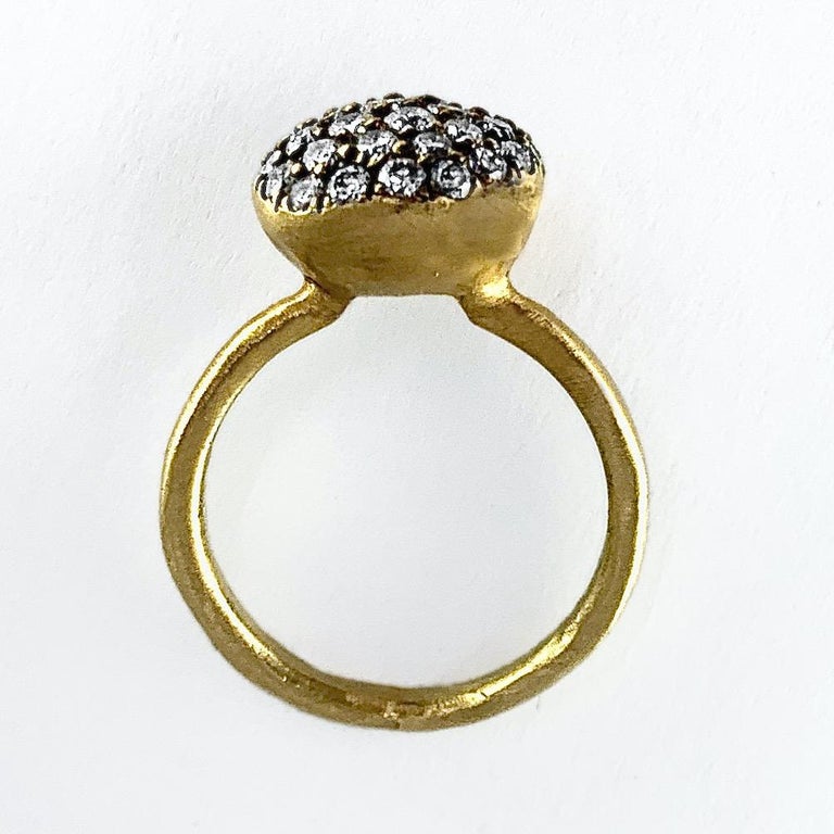 "Little Cookie" Pinky Ring w/ 0.80 Carat Pavé Diamonds in 18 Karat ...