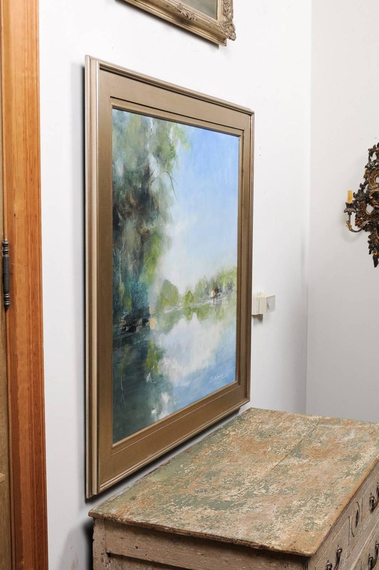 Little River, Square Landscape Painting by American Artist J. Austin ...