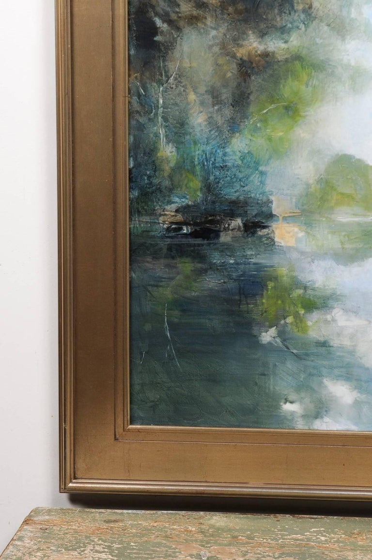 Little River, Square Landscape Painting by American Artist J. Austin ...