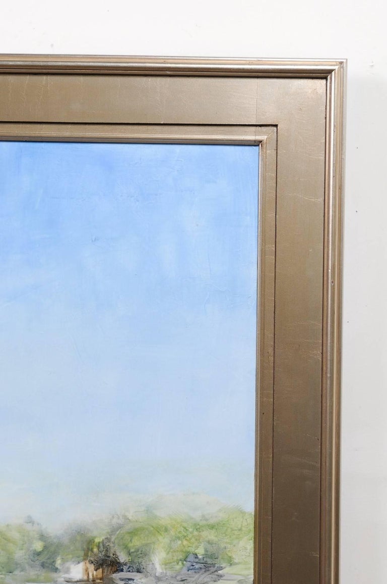 Little River, Square Landscape Painting by American Artist J. Austin ...