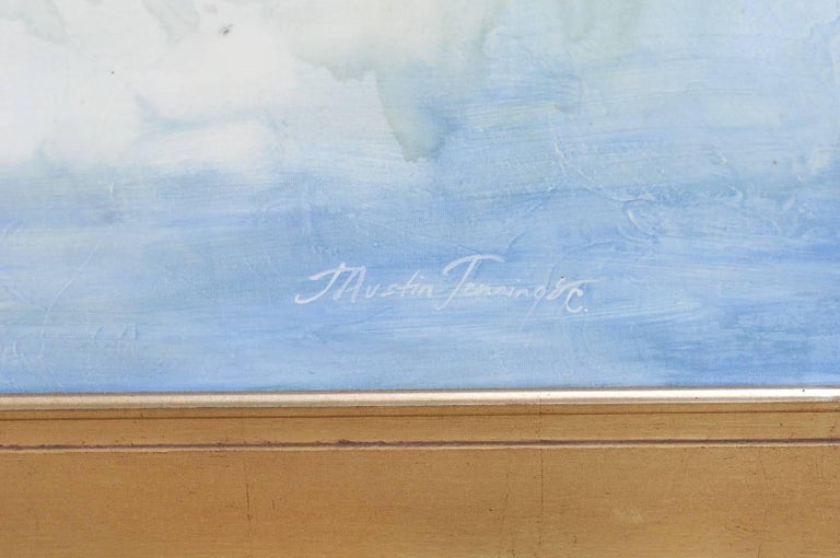 Little River, Square Landscape Painting by American Artist J. Austin ...