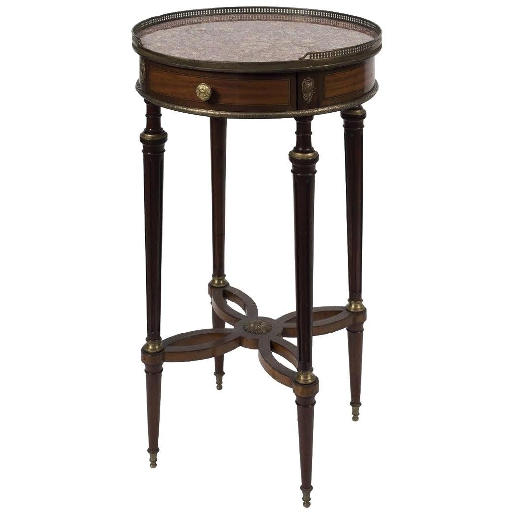 Art Deco Small Round Full Mahogany Table with Carfed Legs For Sale at ...