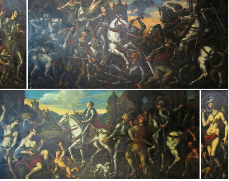 Litvinov Oleg - Joan of Arc quadriptych, 188x144cm For Sale at 1stDibs