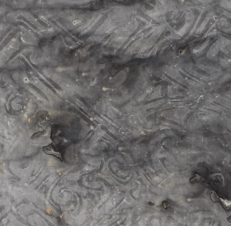 Liu Zijian - Evening Wind, Contemporary Asian Abstract Painting Grey ...