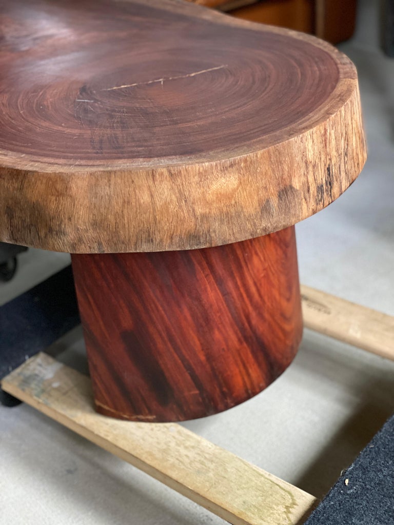 Live Edge Cocktail Table, Belgium 1960s at 1stDibs
