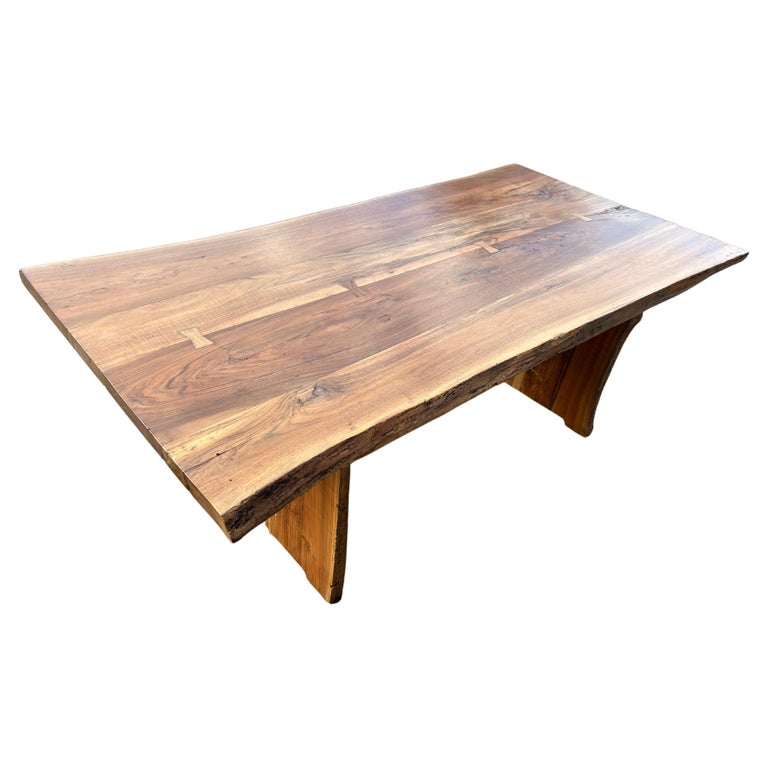 Live Edge Hardwood Slab Dining Table the Style of Nakashima For Sale at ...