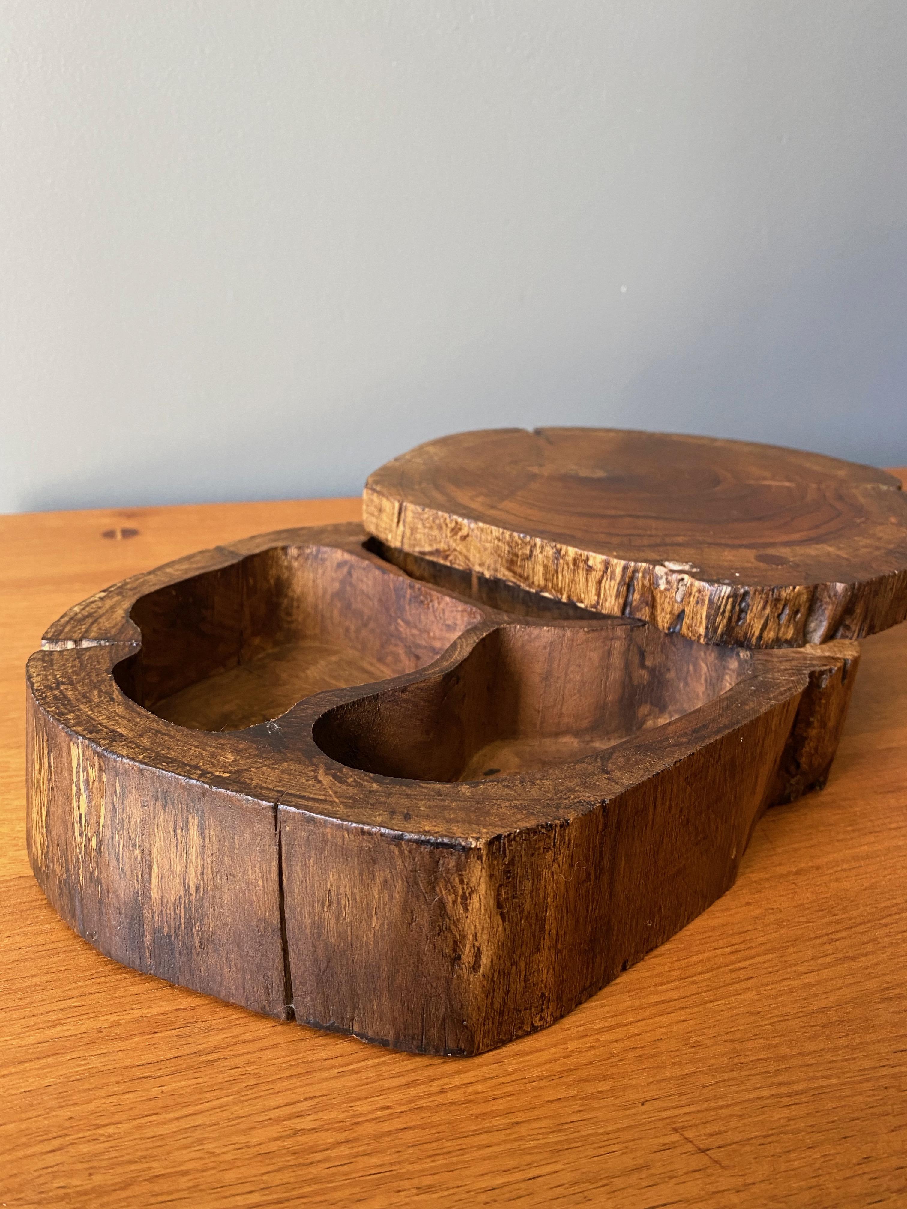Live Edge Lidded Wood Box at 1stDibs | lidded wooden box