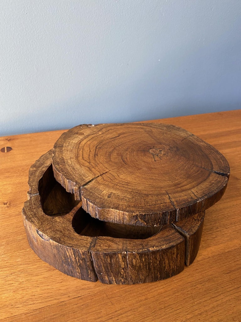 Live Edge Lidded Wood Box at 1stDibs
