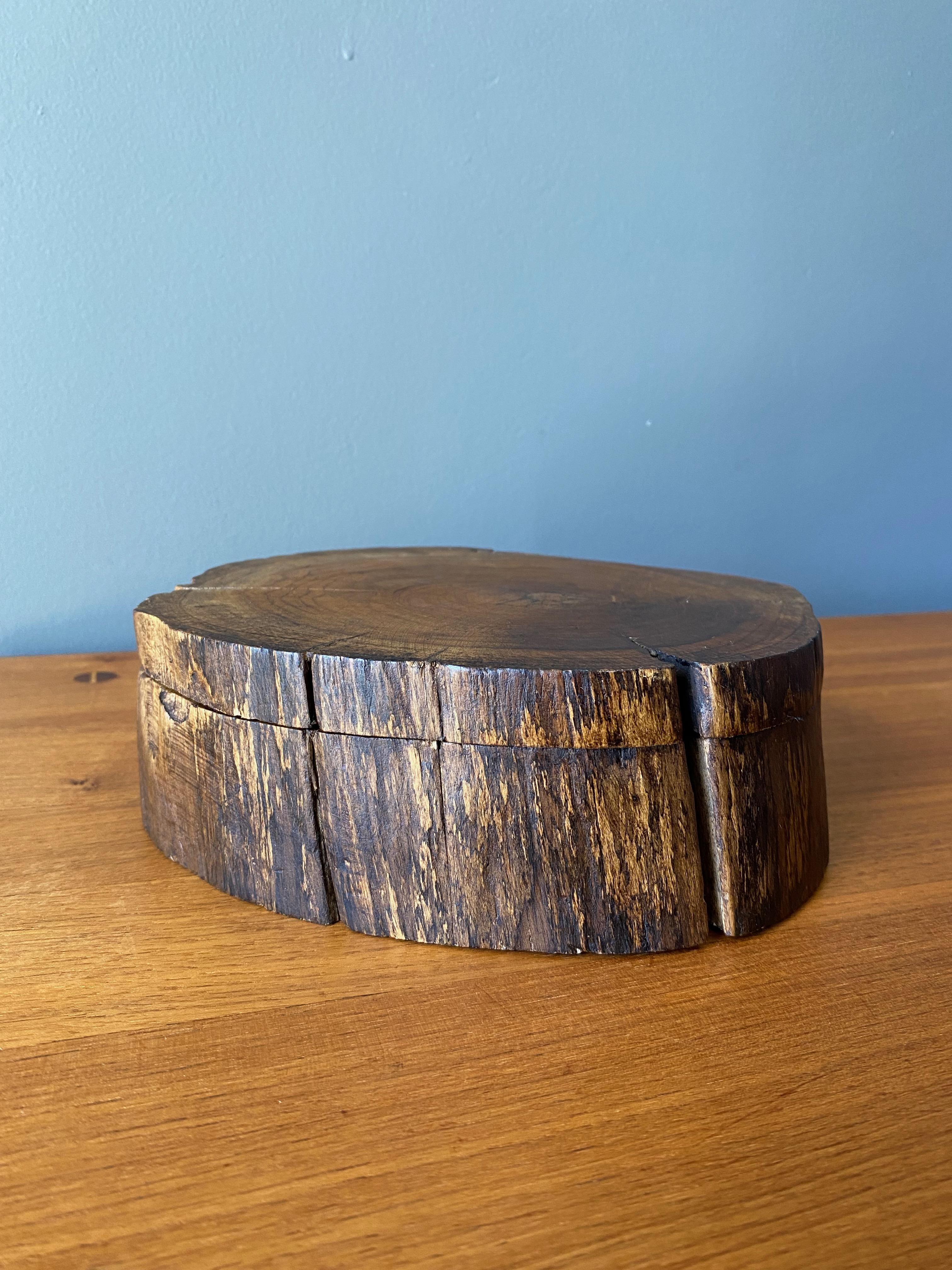Live Edge Lidded Wood Box at 1stDibs | lidded wooden box