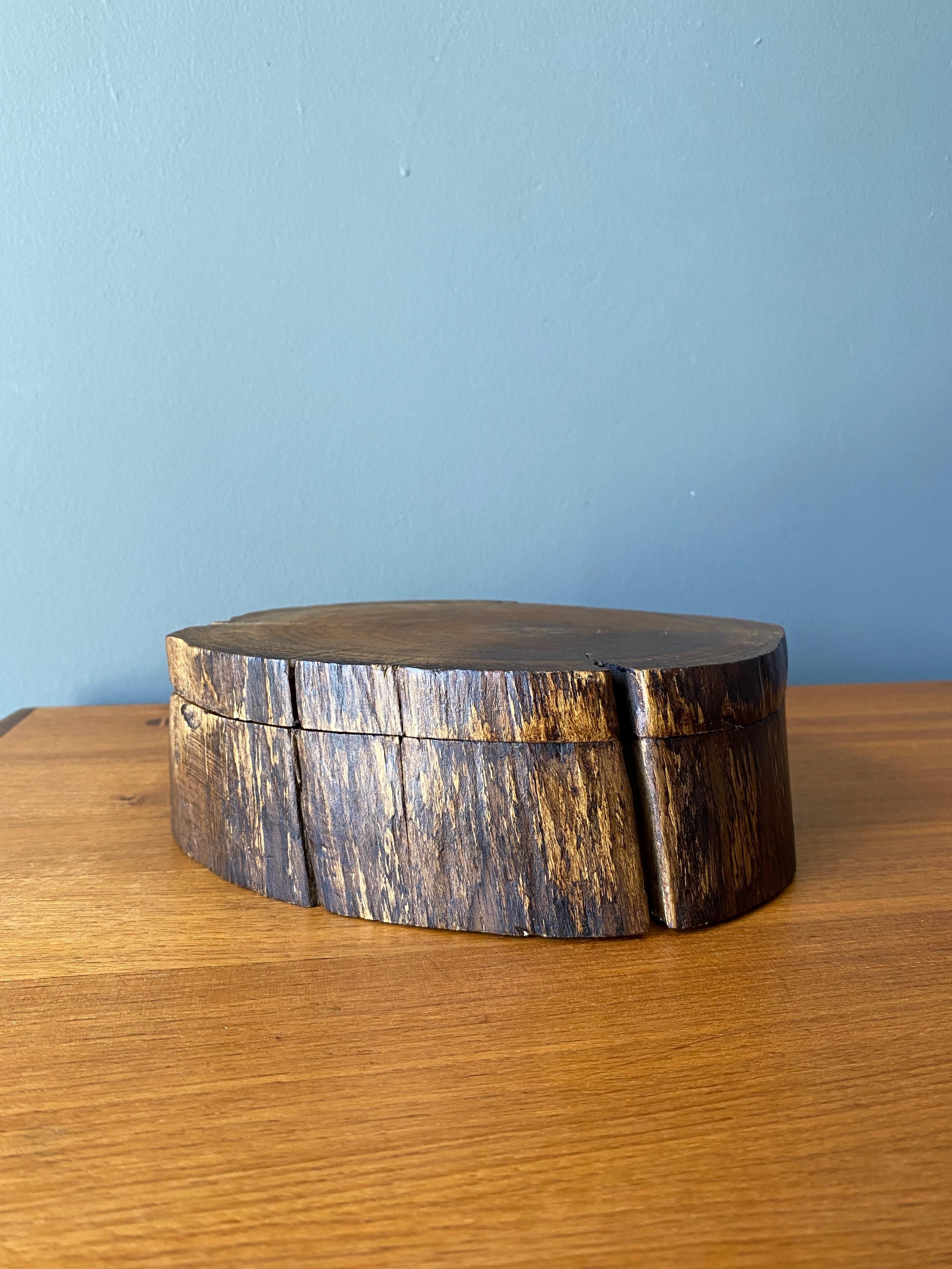 Live Edge Lidded Wood Box at 1stDibs | lidded wooden box