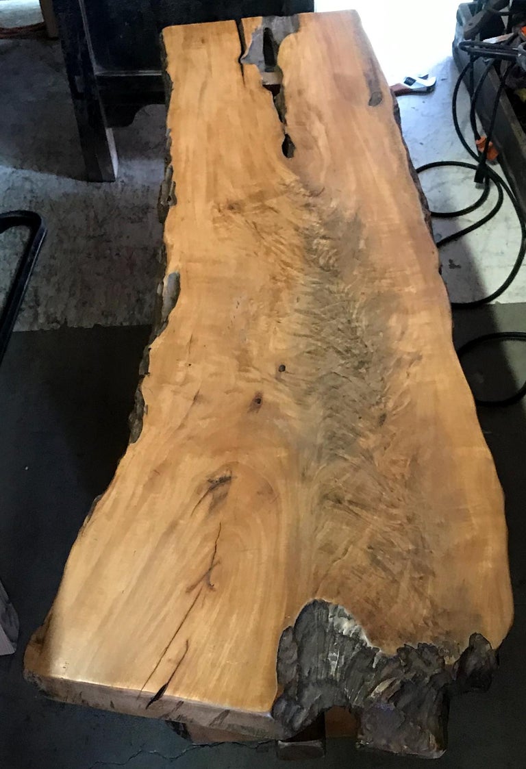 Live Edge teak Bench/Coffee Table at 1stDibs | bench style coffee table