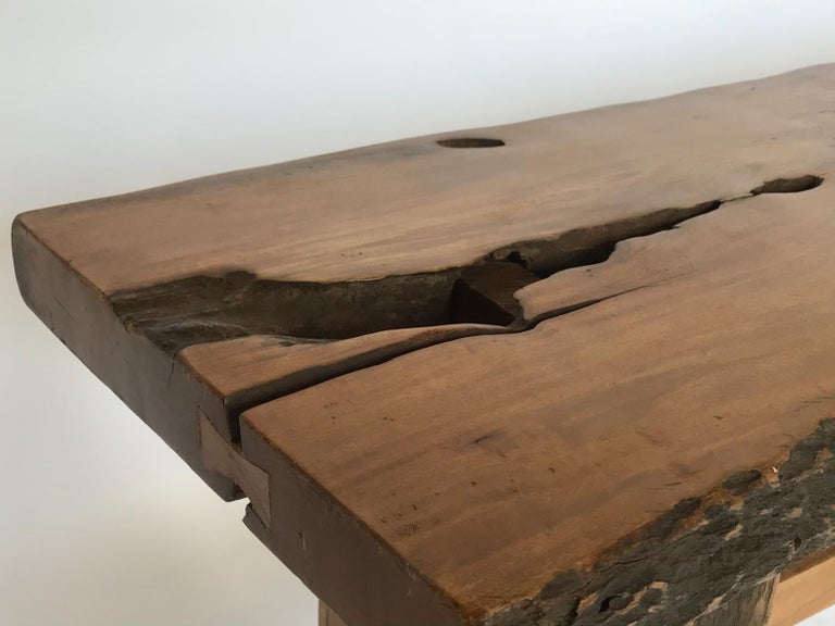 Live Edge teak Bench/Coffee Table at 1stDibs | bench style coffee table