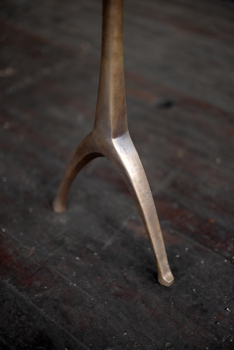 Live Edge Urban Walnut + Cast Bronze Console Table Lake House Pedestal ...