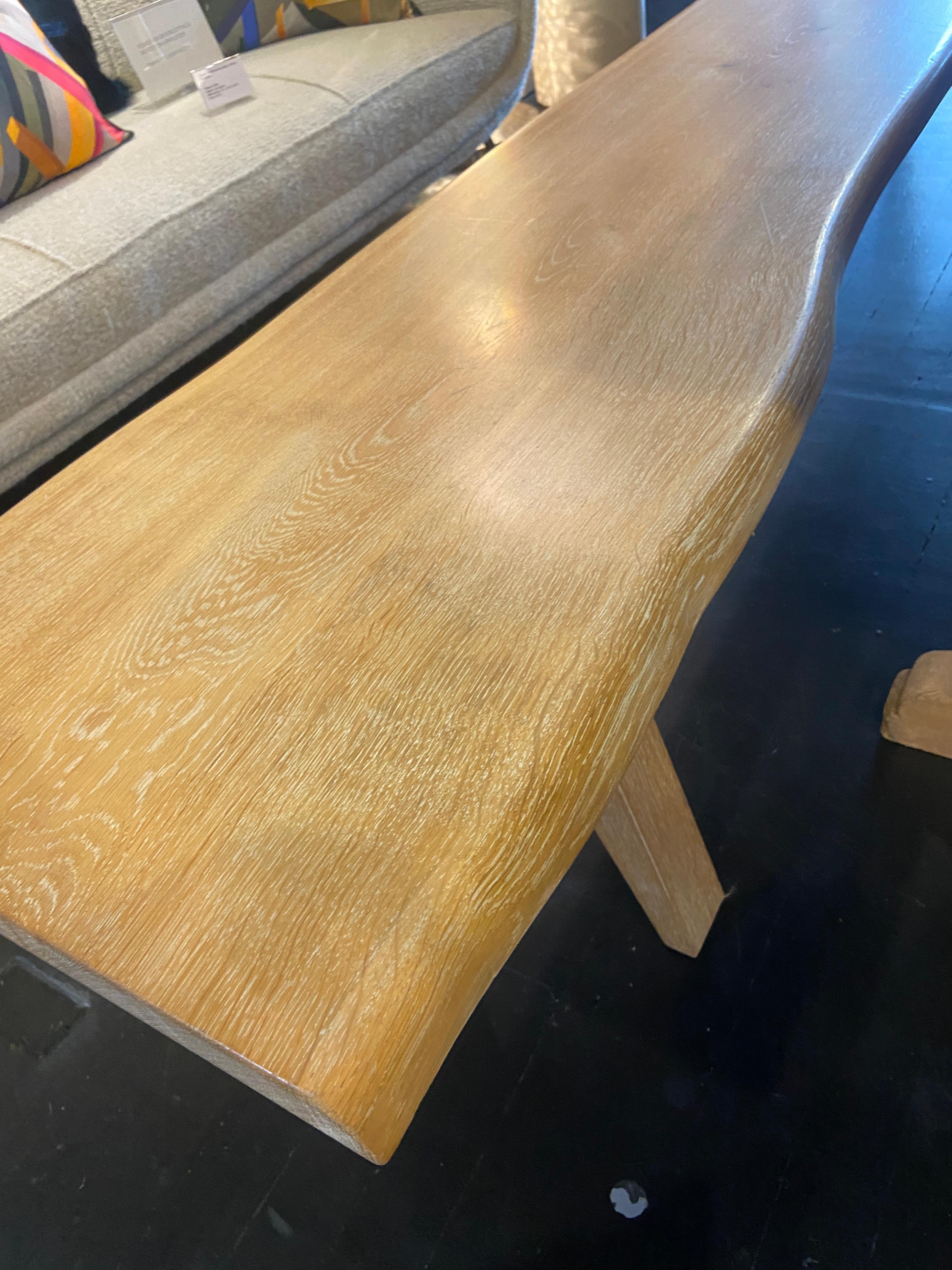 Live Edge White Oak Bench For Sale at 1stDibs | live edge benches for sale