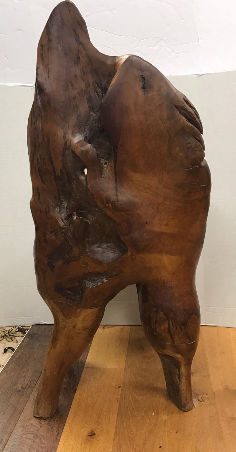 Live Edge Wood Slab Chair Rustic One of a Kind at 1stDibs