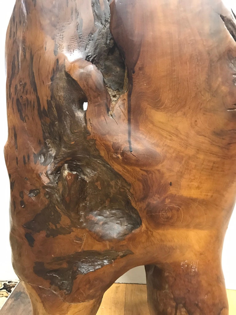 Live Edge Wood Slab Chair Rustic One of a Kind at 1stDibs