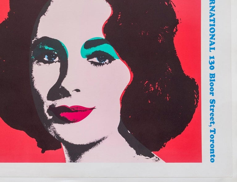 'Liz' by Andy Warhol Elizabeth Taylor 1965 Toronto Exhibition Poster ...