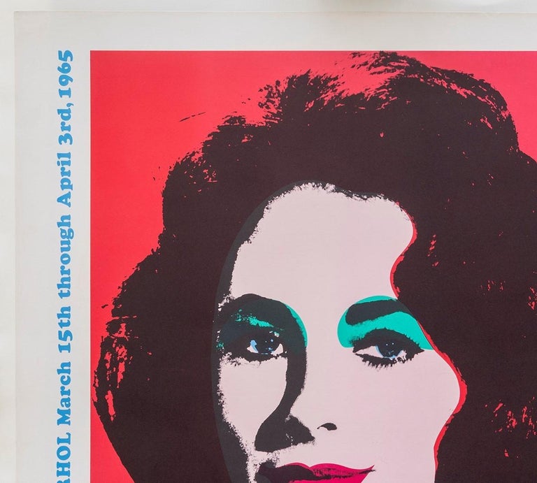 'Liz' by Andy Warhol Elizabeth Taylor 1965 Toronto Exhibition Poster ...