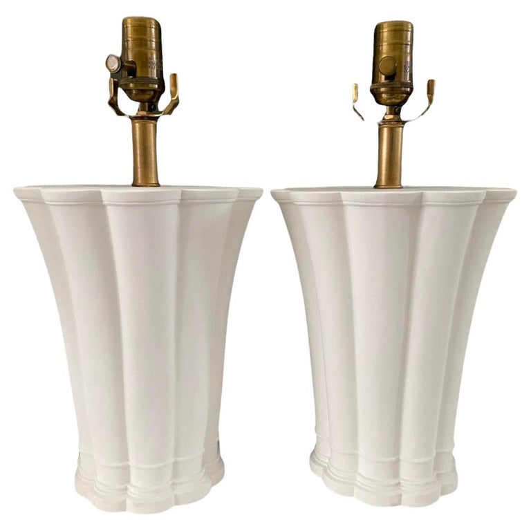Liz Marsh Designs Pair of Hand Made Plaster Lamps For Sale at 1stDibs